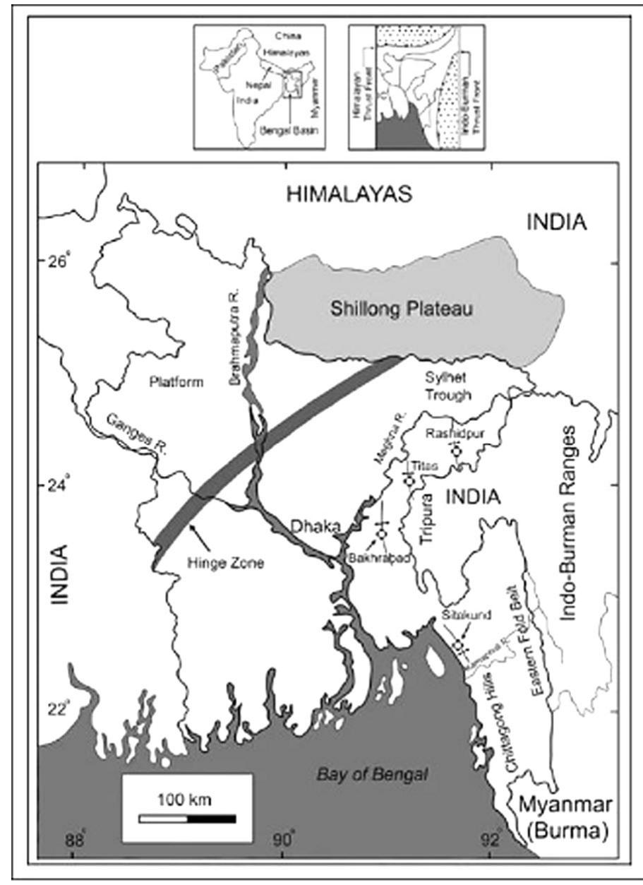 Regional tectonic map showing major tectonic elements of the