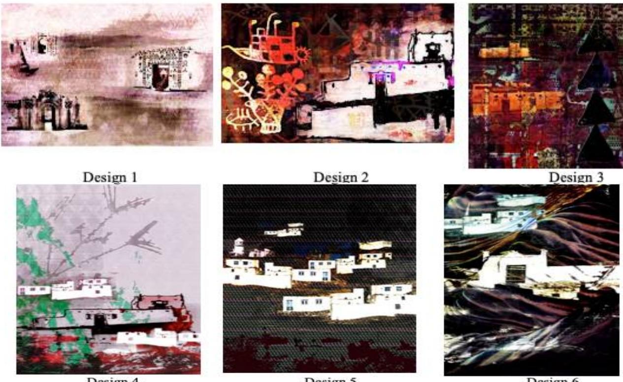 Examples of indexical signs of old nubian land. finally,