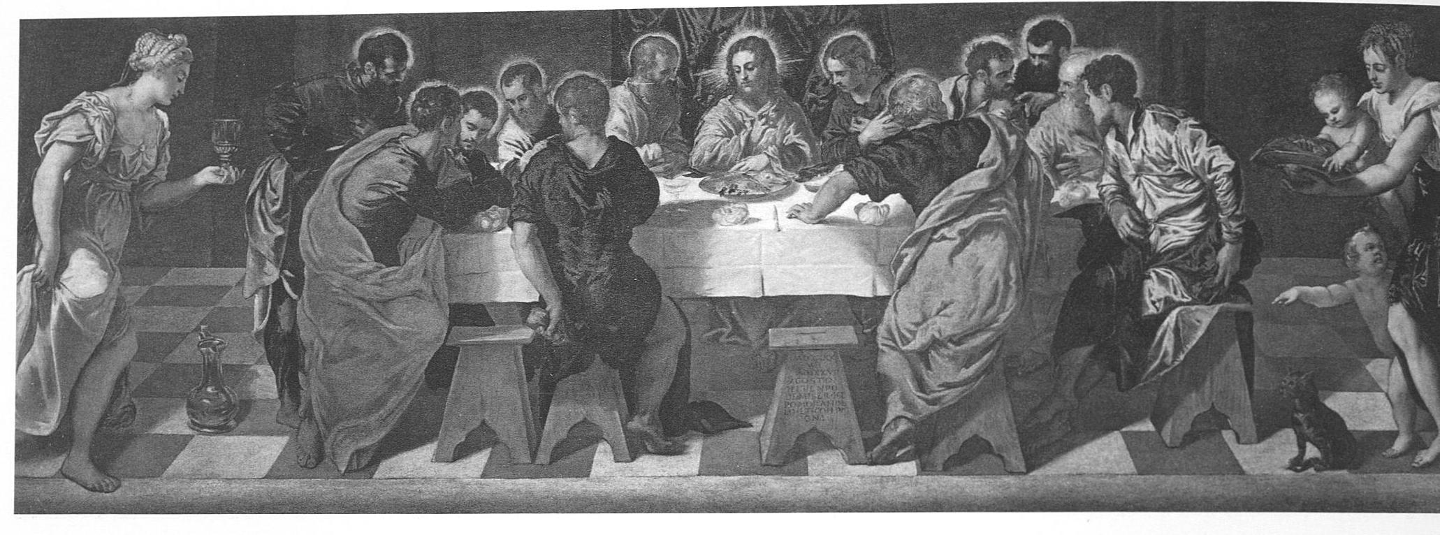 That has been suggested as its source, the last supper by
