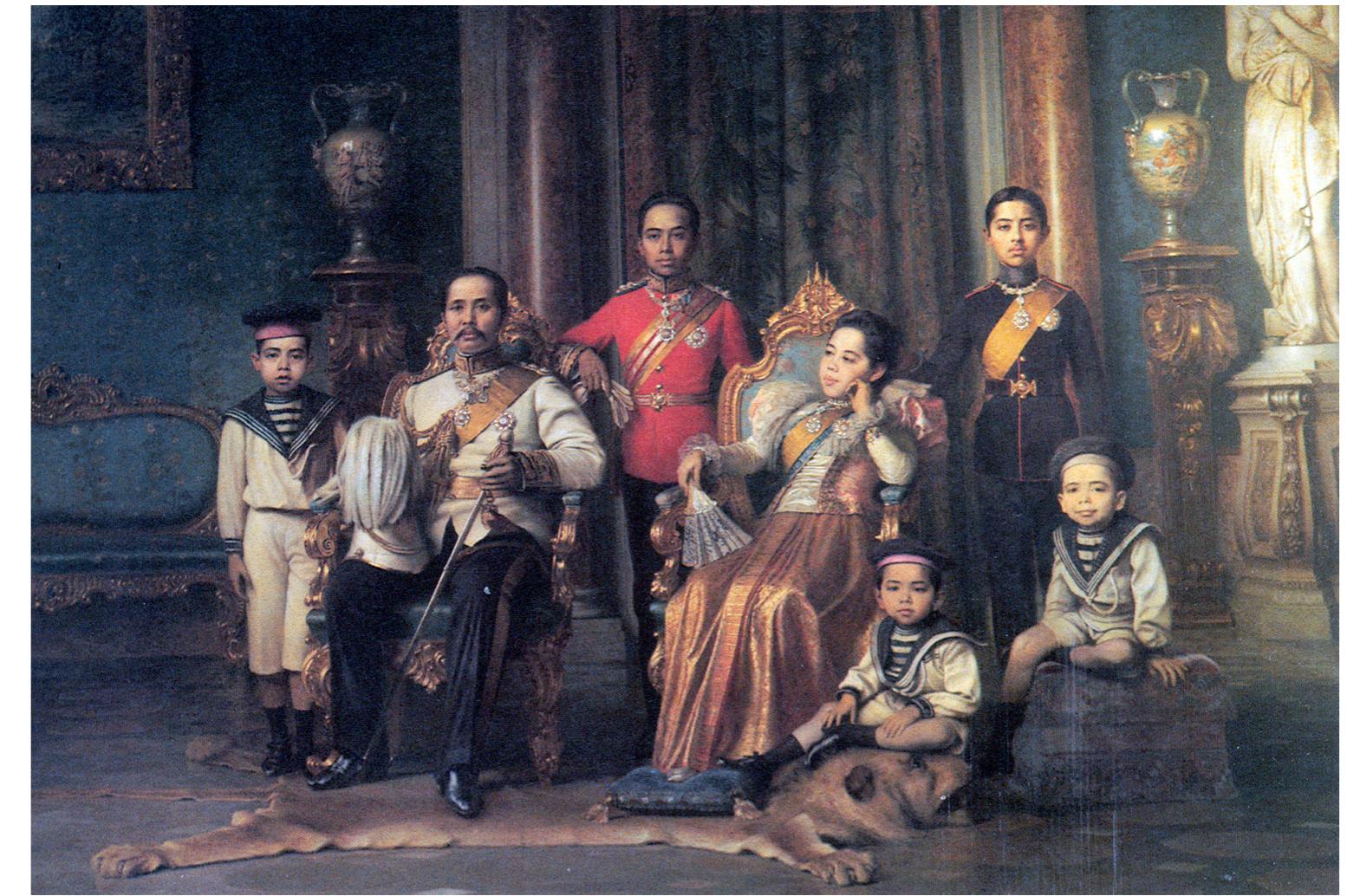 A: edoardo gelli, the siamese royal family, 1897-98, oil on