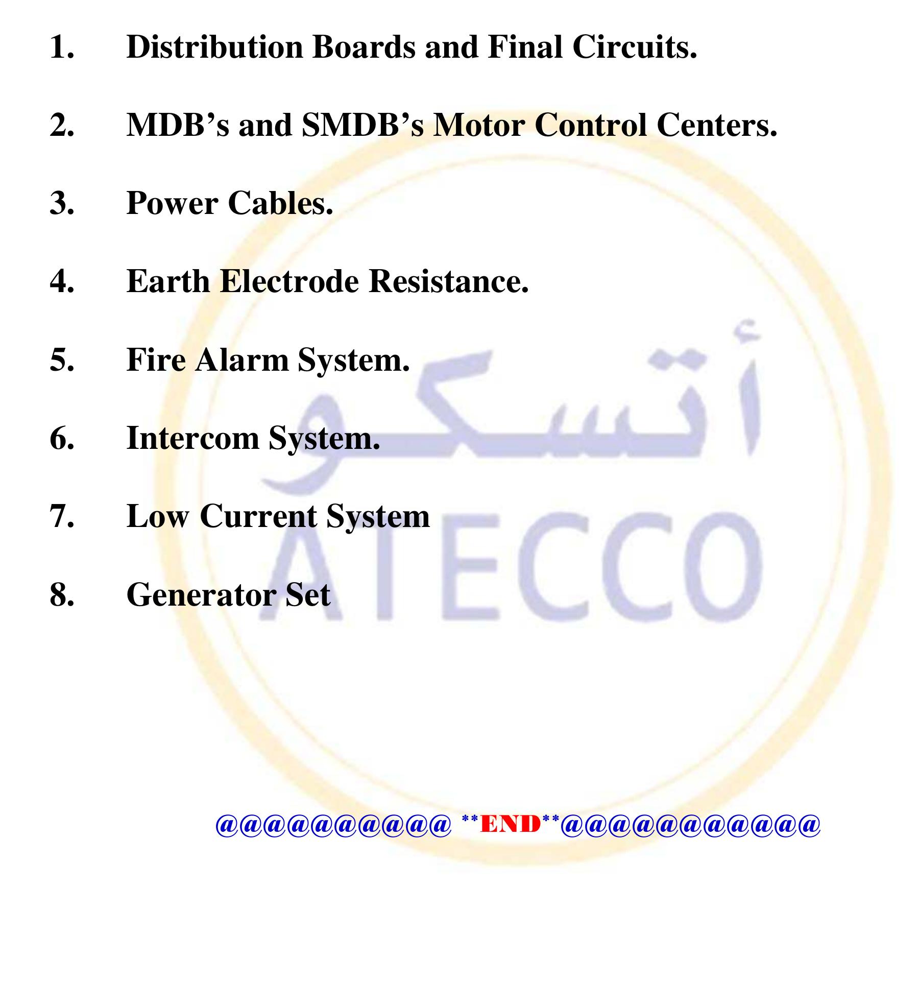 (PDF) METHOD STATEMENT FOR ELECTRICAL WORKS