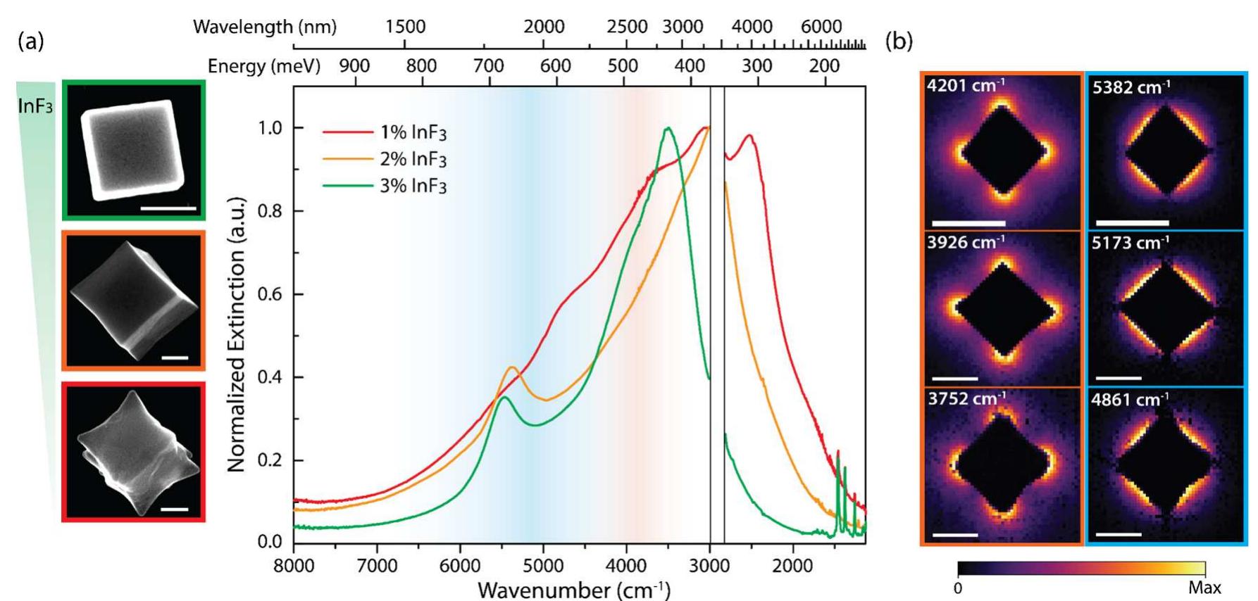 (a) liquid cell ftir spectra of f:in,o, ncs with