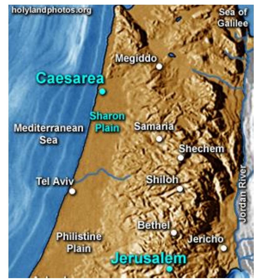 Map of caesarea maritima (courtesy of holy land photos