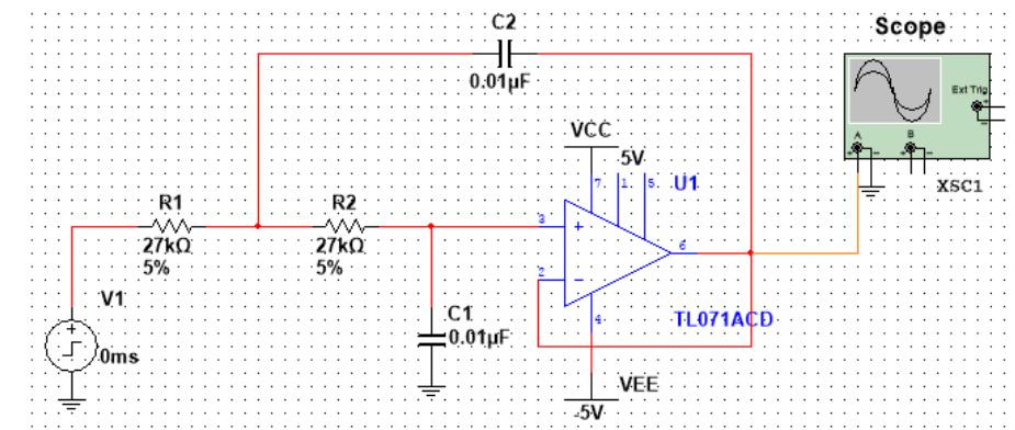 Step response simulation in multisim the circuit level