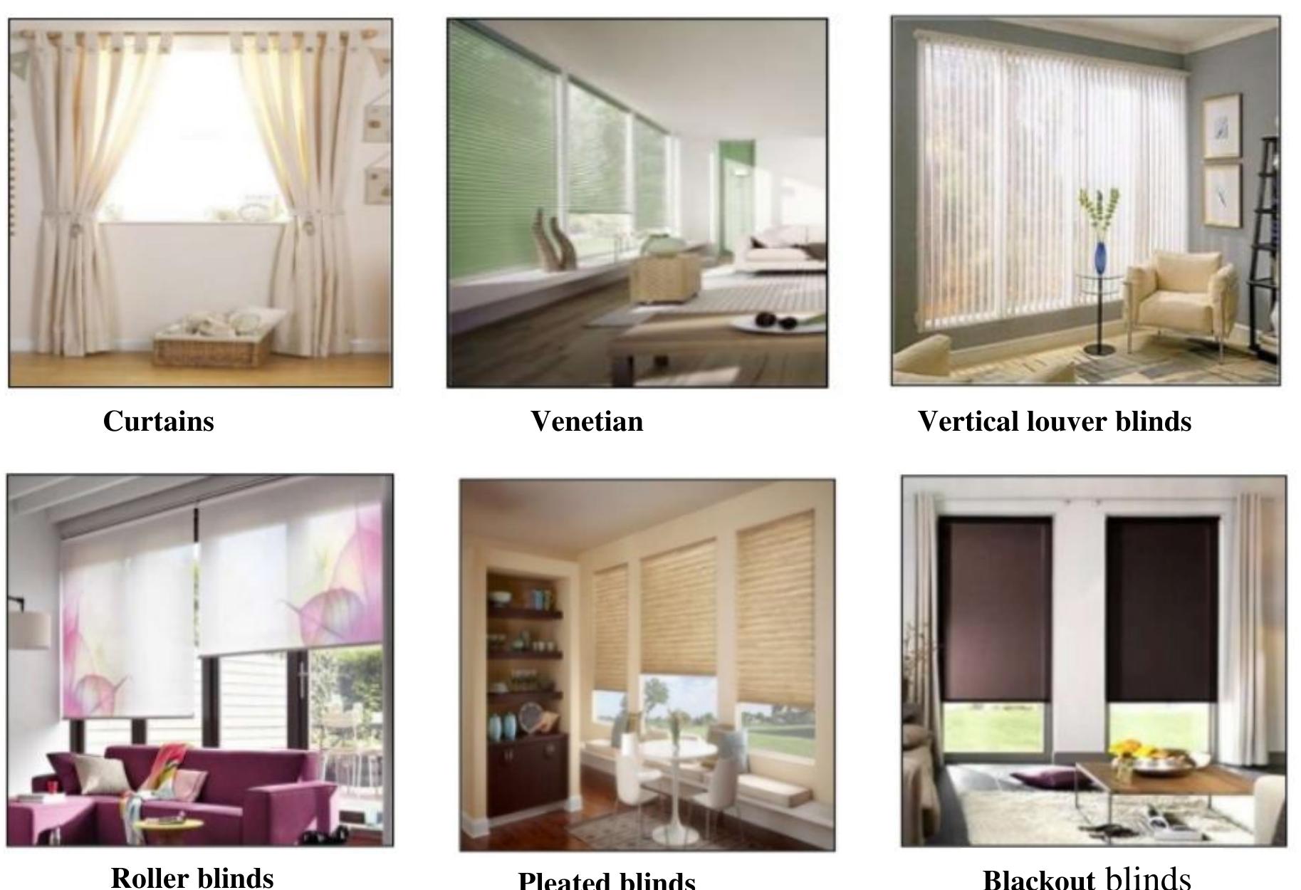 Plate xiv different types of internal shading devices
