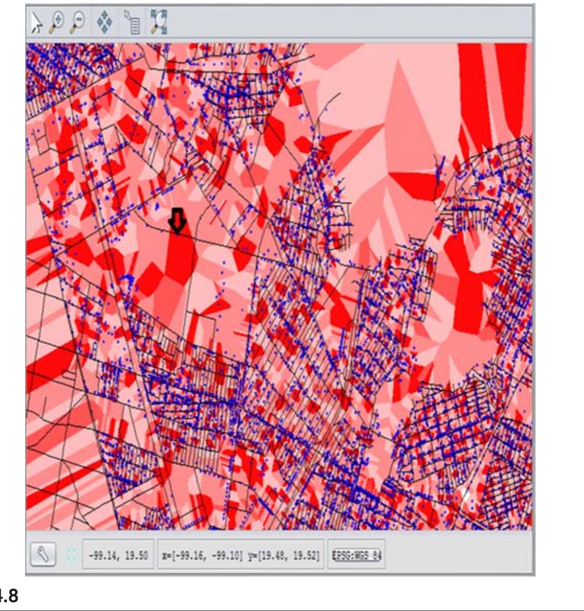 Example of crime density heat map.