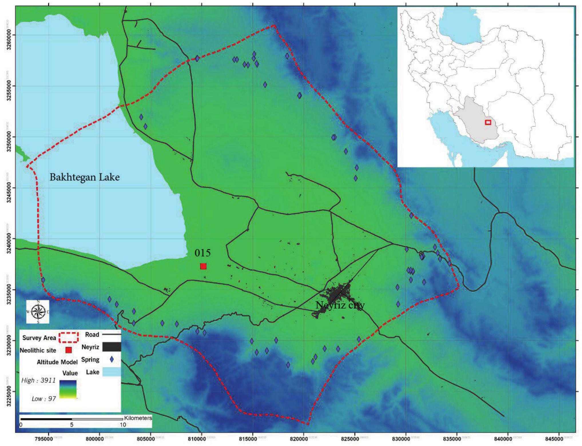 J. 1 map of neyriz plain. (map: h. moradi) the fertile