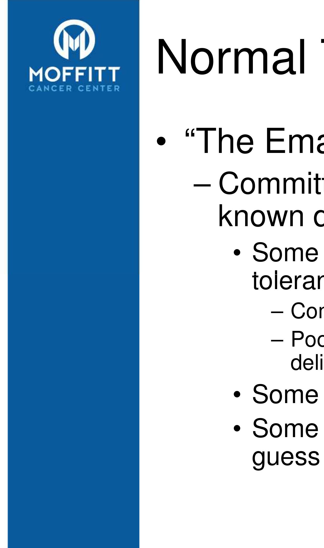 Figure 3 - A Review Of QUANTEC Normal Tissue Tolerances