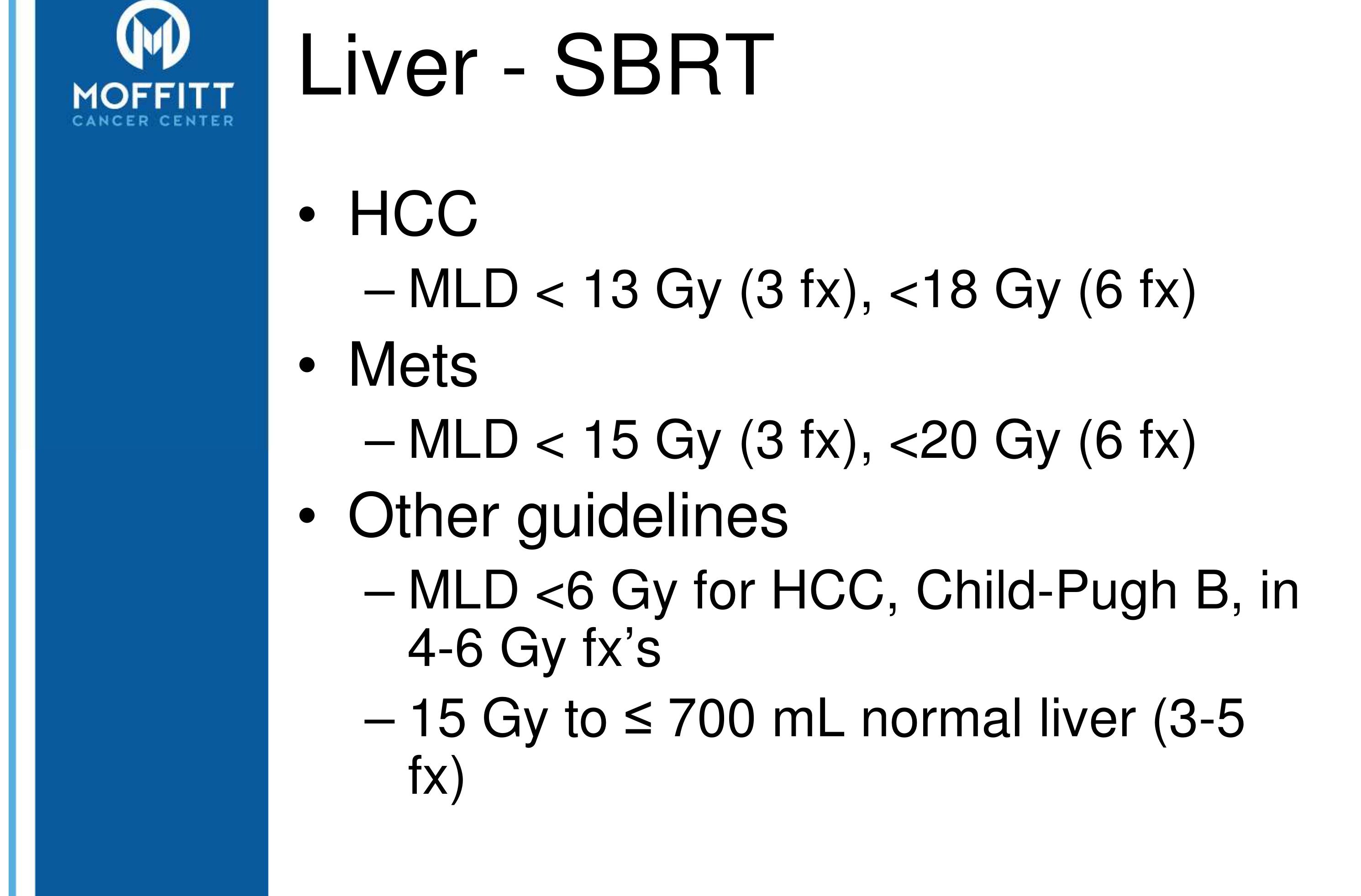 Figure 24 - A Review Of QUANTEC Normal Tissue Tolerances