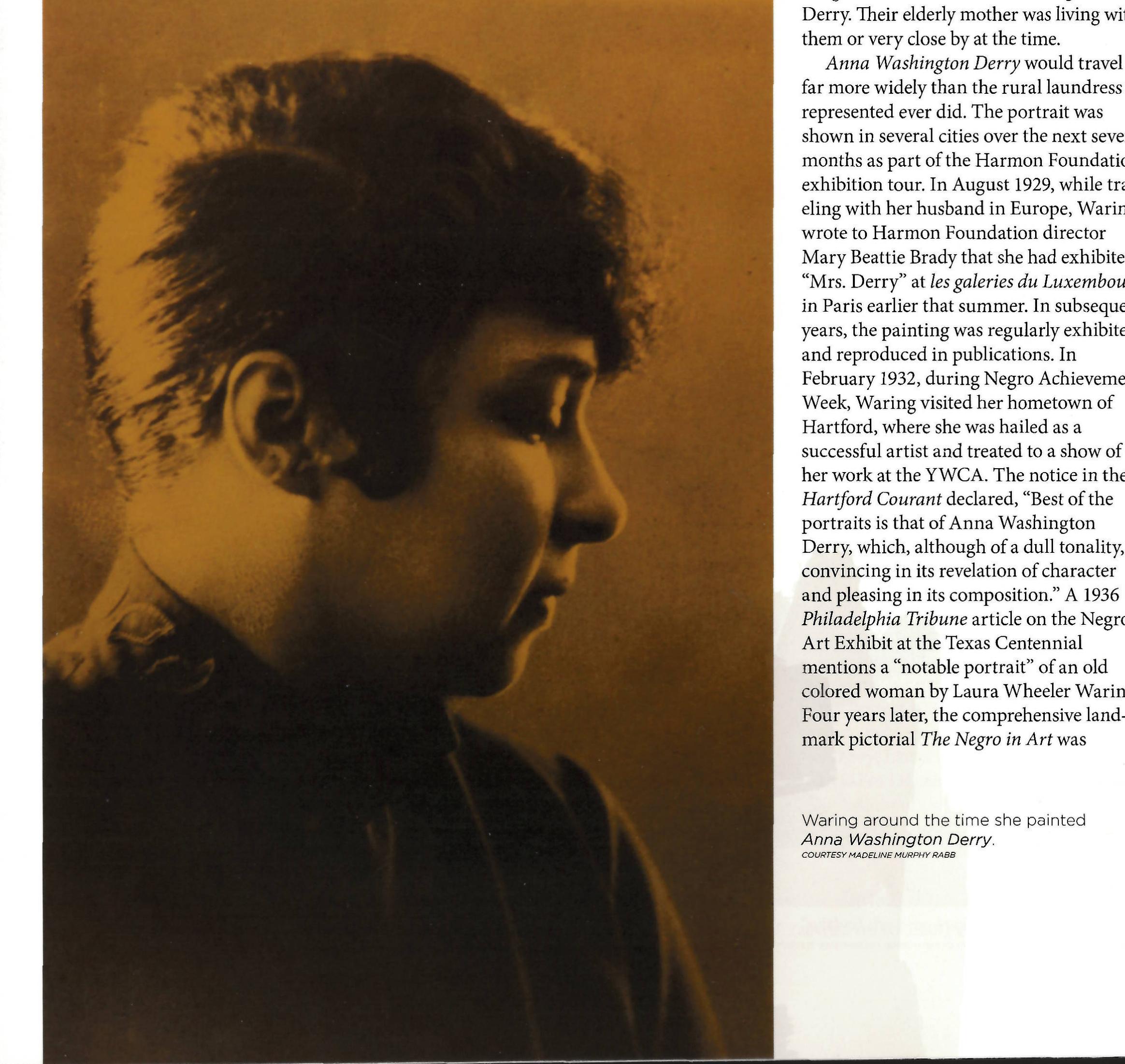 (PDF) Life of a Portrait: Laura Wheeler Waring's Anna Washington Derry
