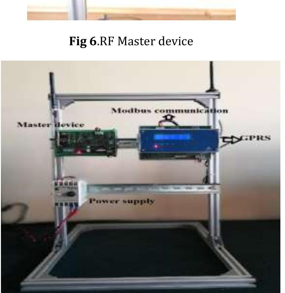 Rf master device connected via modbus to gprs