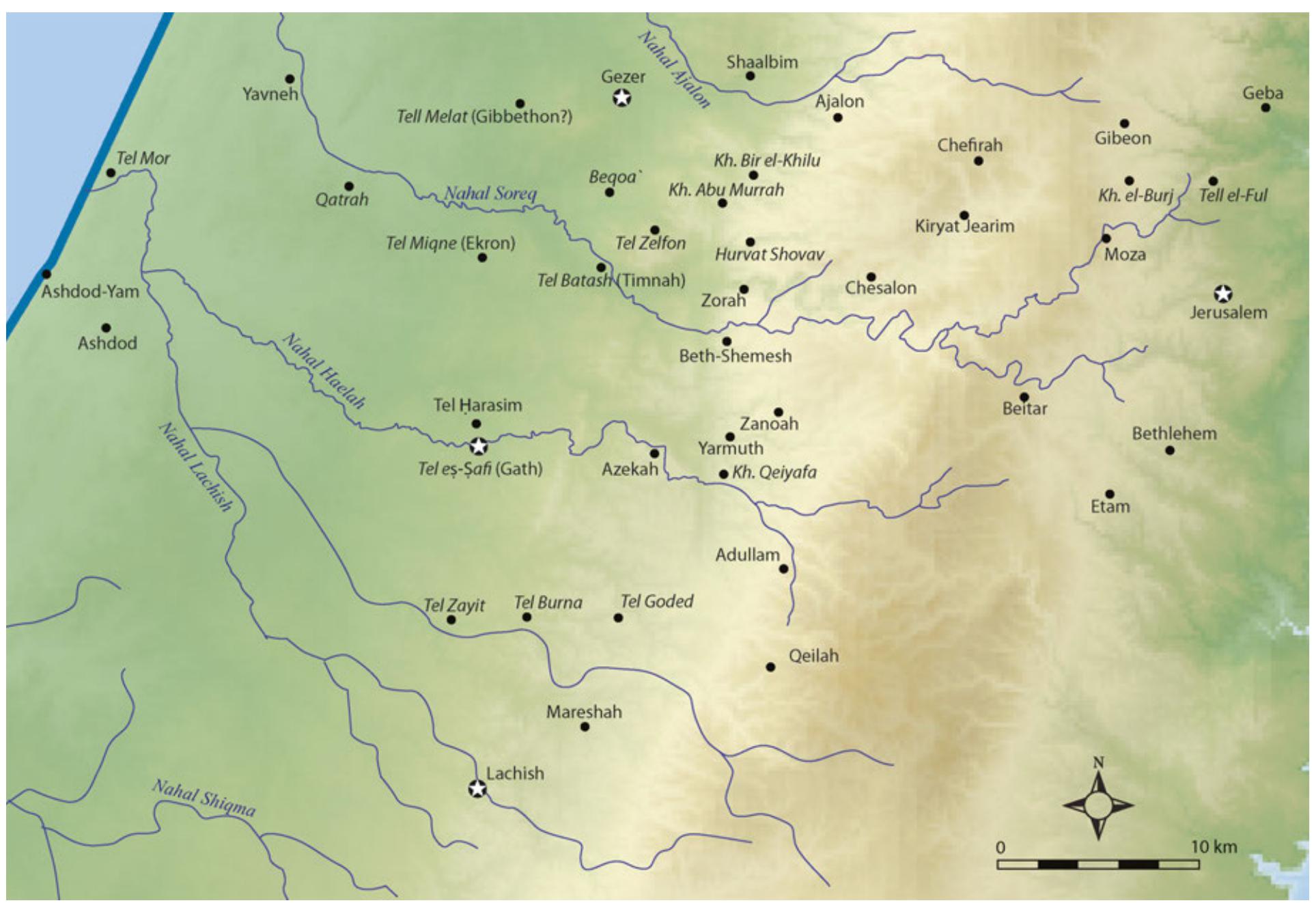 1: map of bronze age and iron age sites in the central and