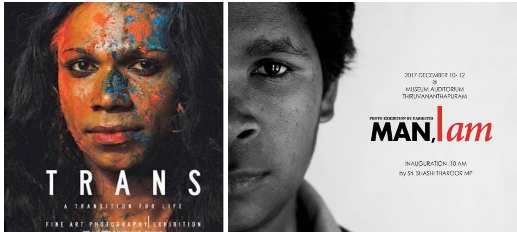 -the posters of two transgender art-photo exhibitions in
