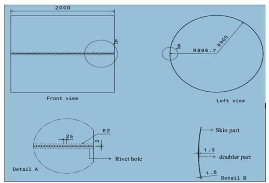 Figure 4 - STRESS ANALYSIS OF A SPLICE JOINT IN AN AIRCRAFT