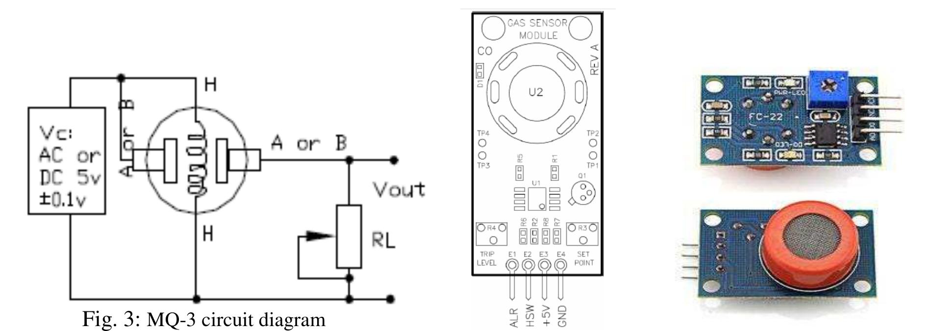Simplified circuit diagram of mq-3 alcohol sensor