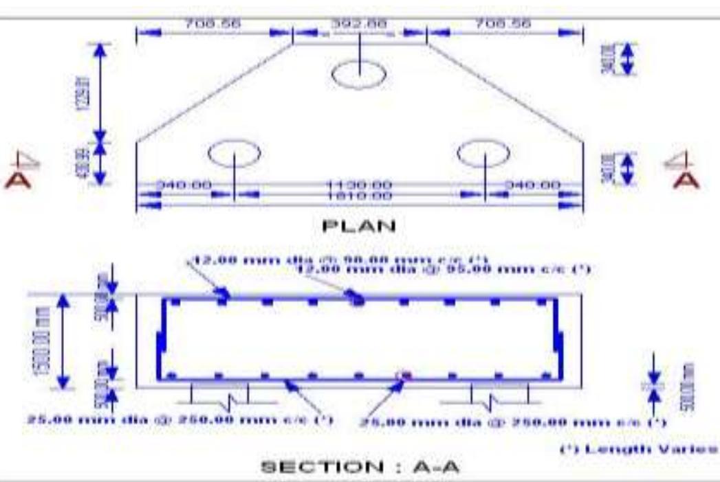 Is codes: fig 4: pile cap design in staad.etc enter the