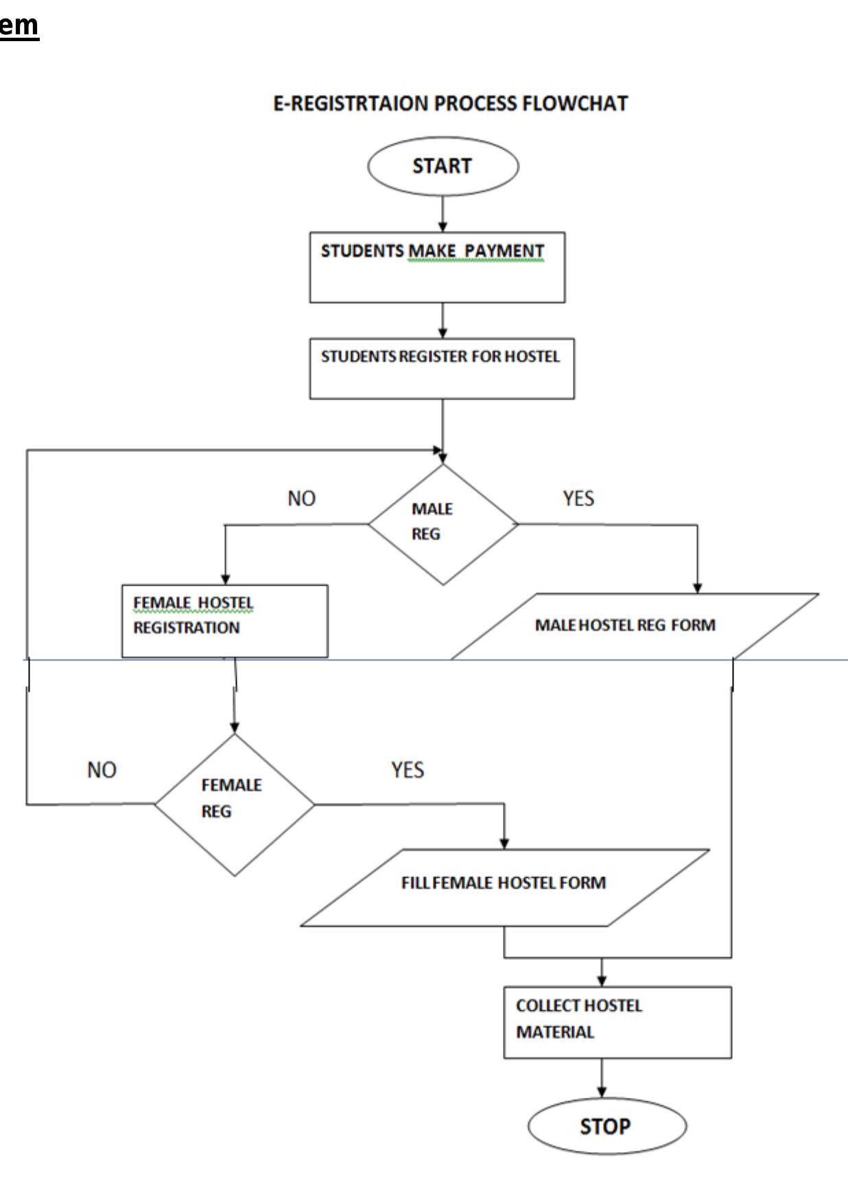 E-registration process flowchart.