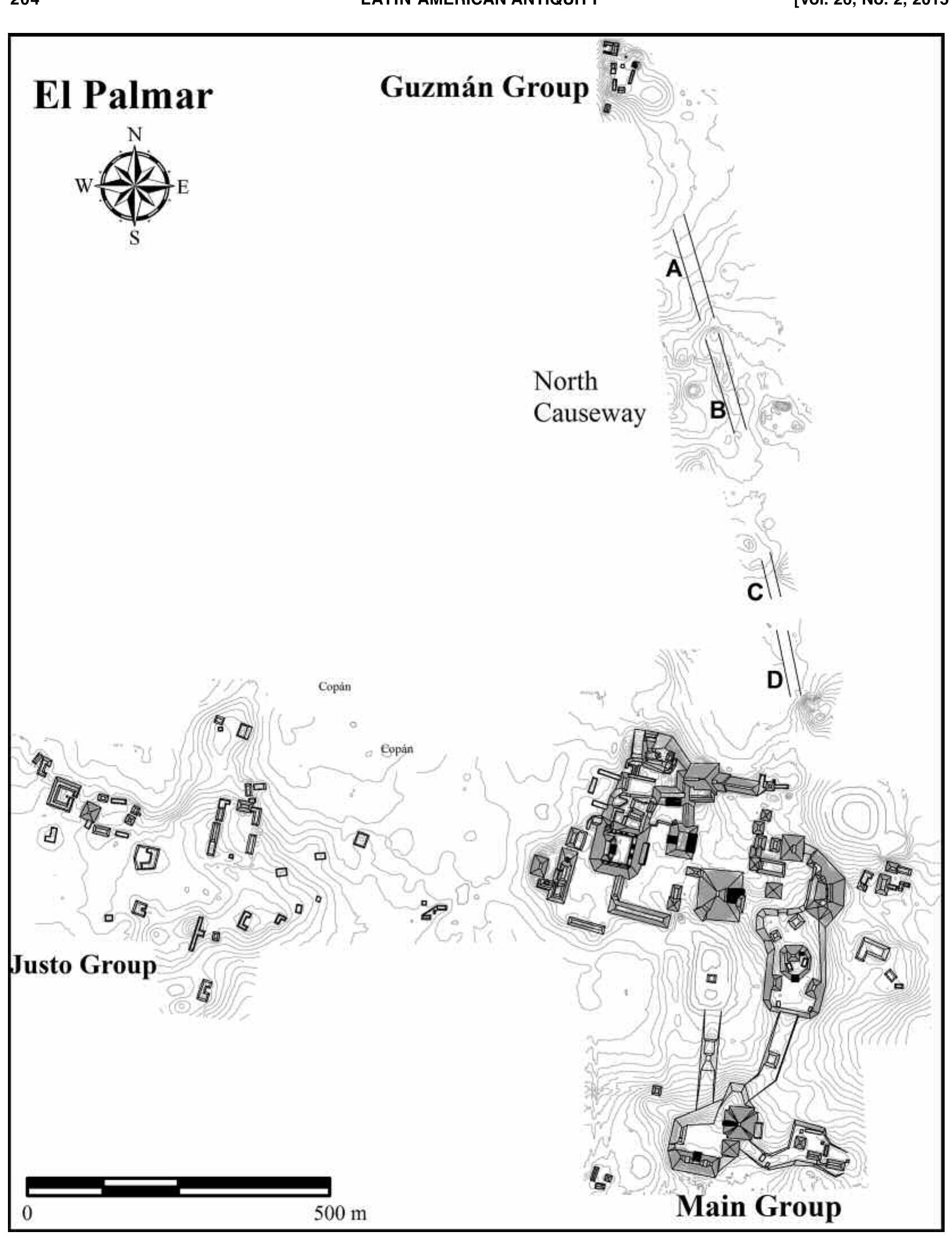 ‘igure 2. map of el palmar, showing the location of the main