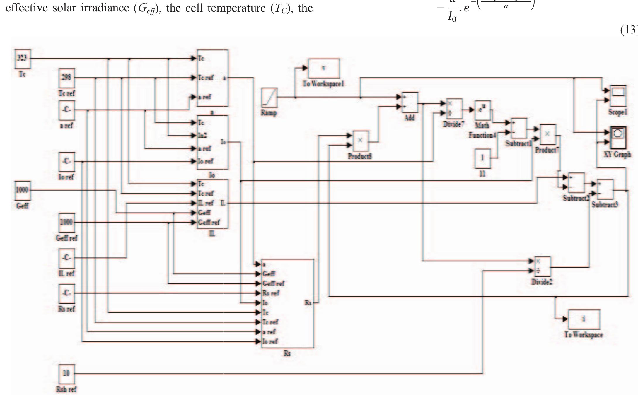 5-parameter based model of pv cell in matlab/simulink shunt