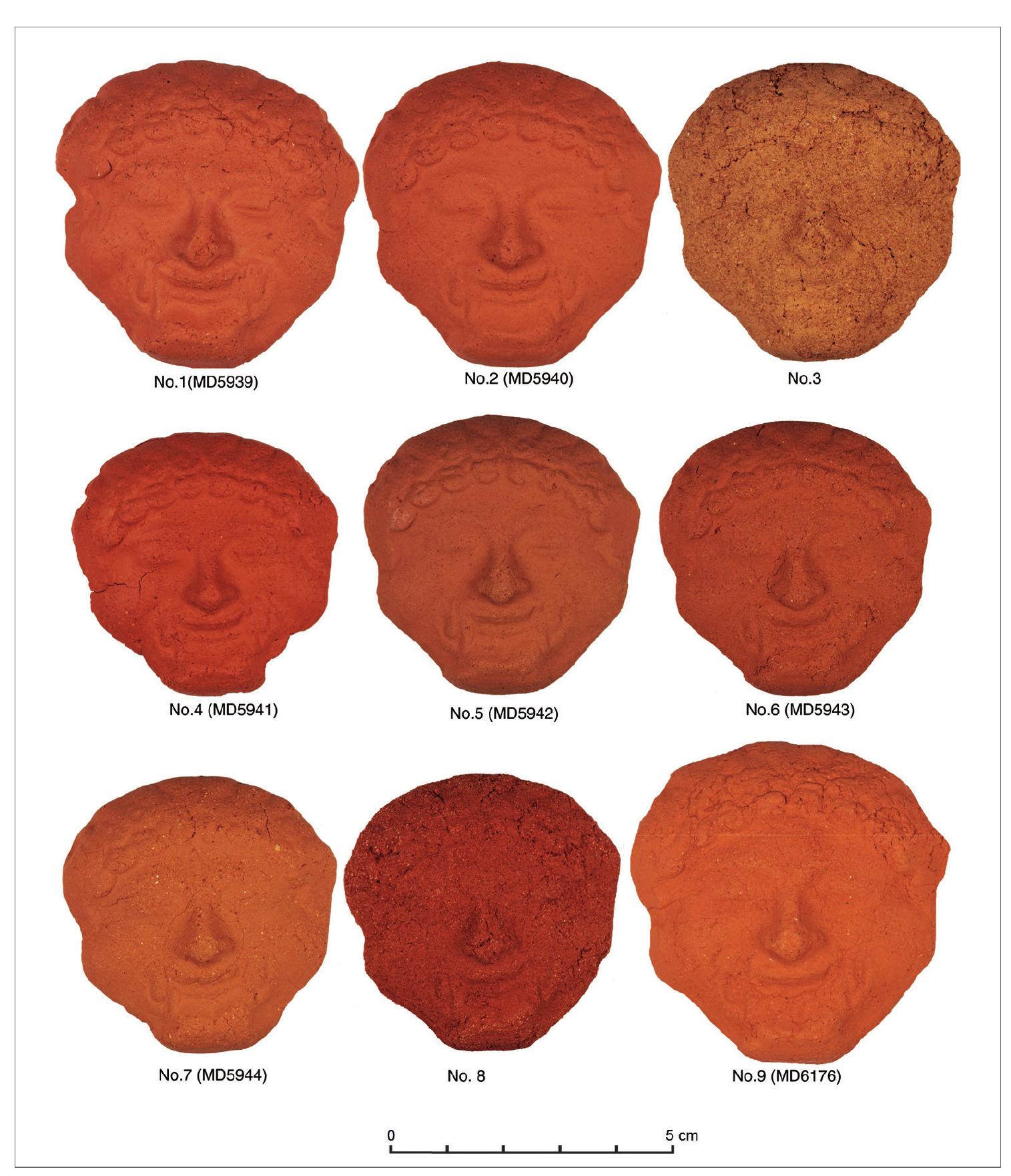 Plasticity test: samples formed in plaster moulds and fired