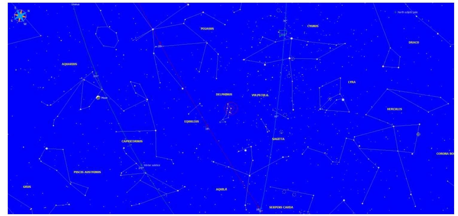 Picture 66 position of the star a — delphini 1350 b. c.