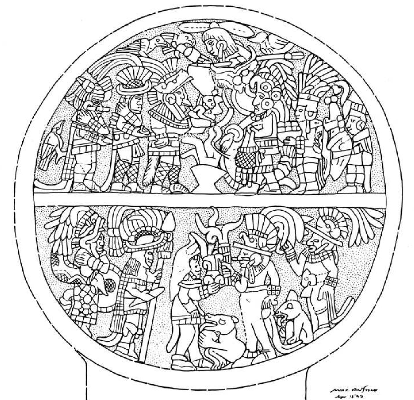 6. circular disk of the caracol. drawing by mark van stone