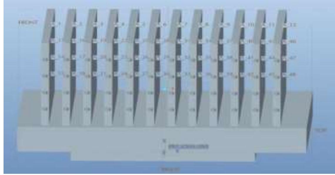 1 hollow rectangular fin heat sink with chip
