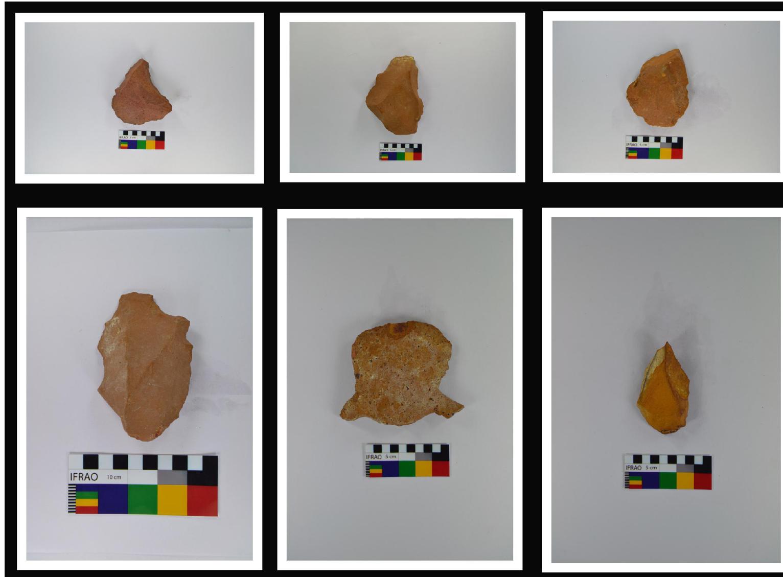 Palaeolithic flake tools from the site. figure 3: