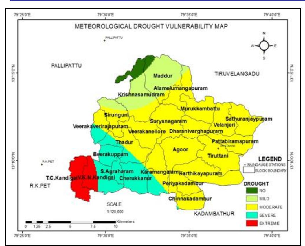 Meteorological drought vulnerability map