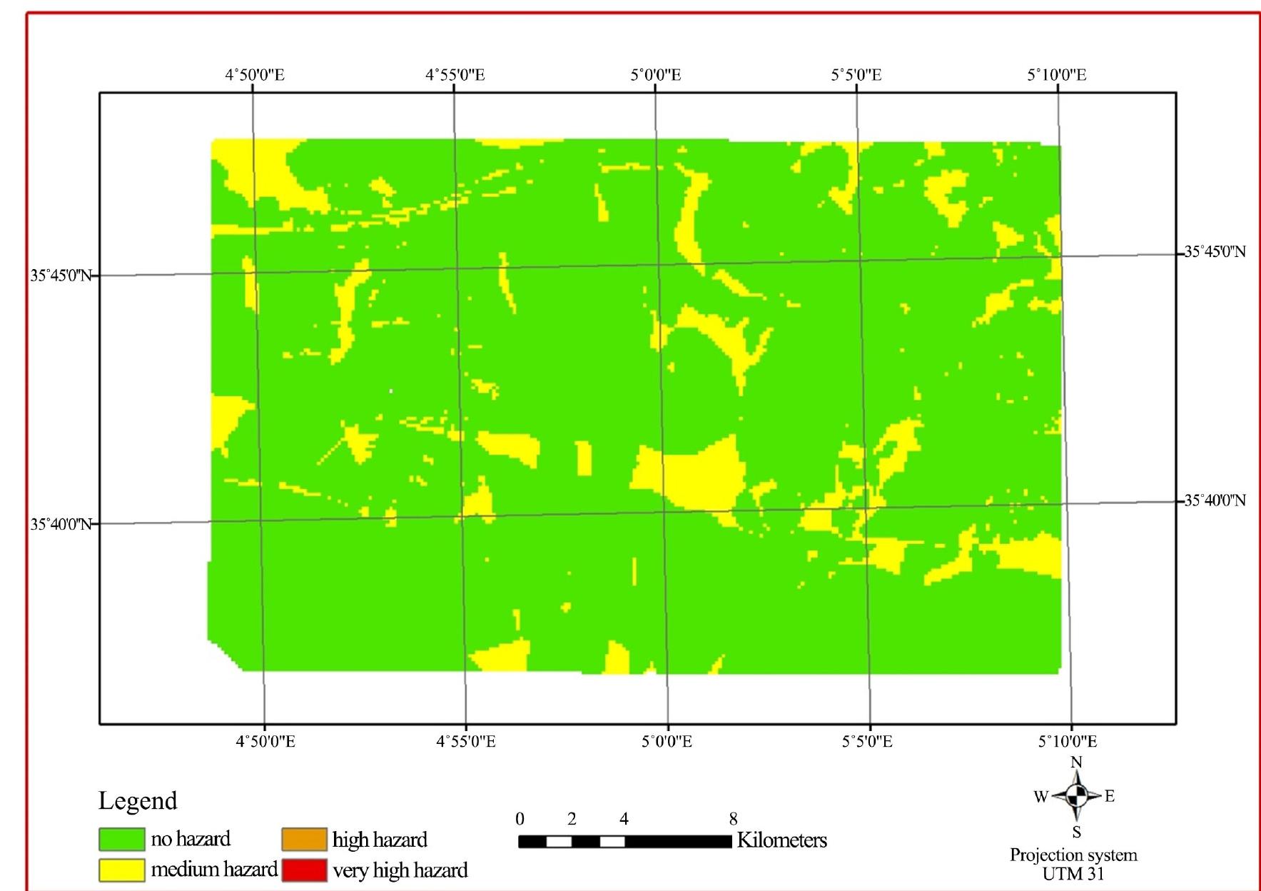 Shrinking-swelling soil hazard map.