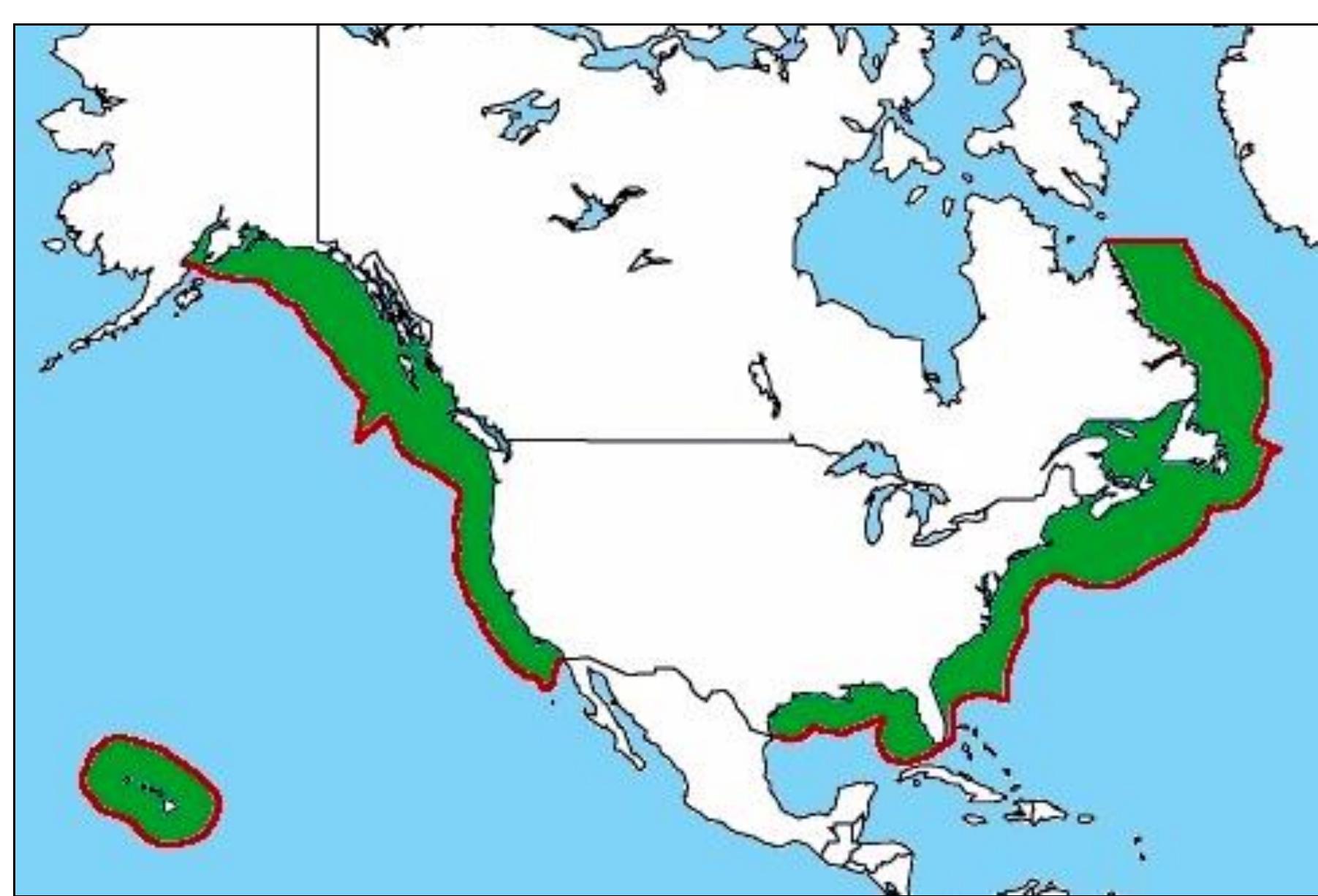 Map of secas in north america