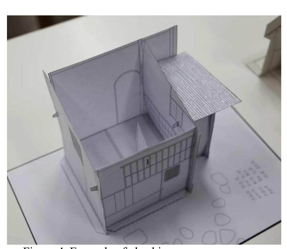 Example of a papercraft model the okoshie is a japanese