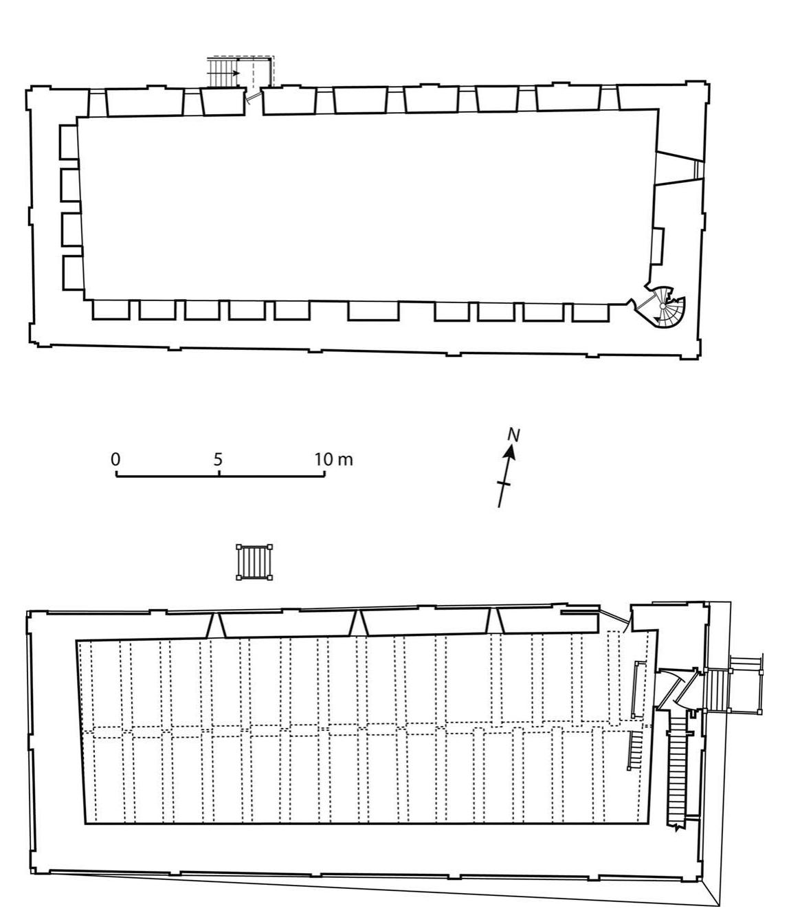 Illus. 1 plan of the great tower, chepstow castle (after