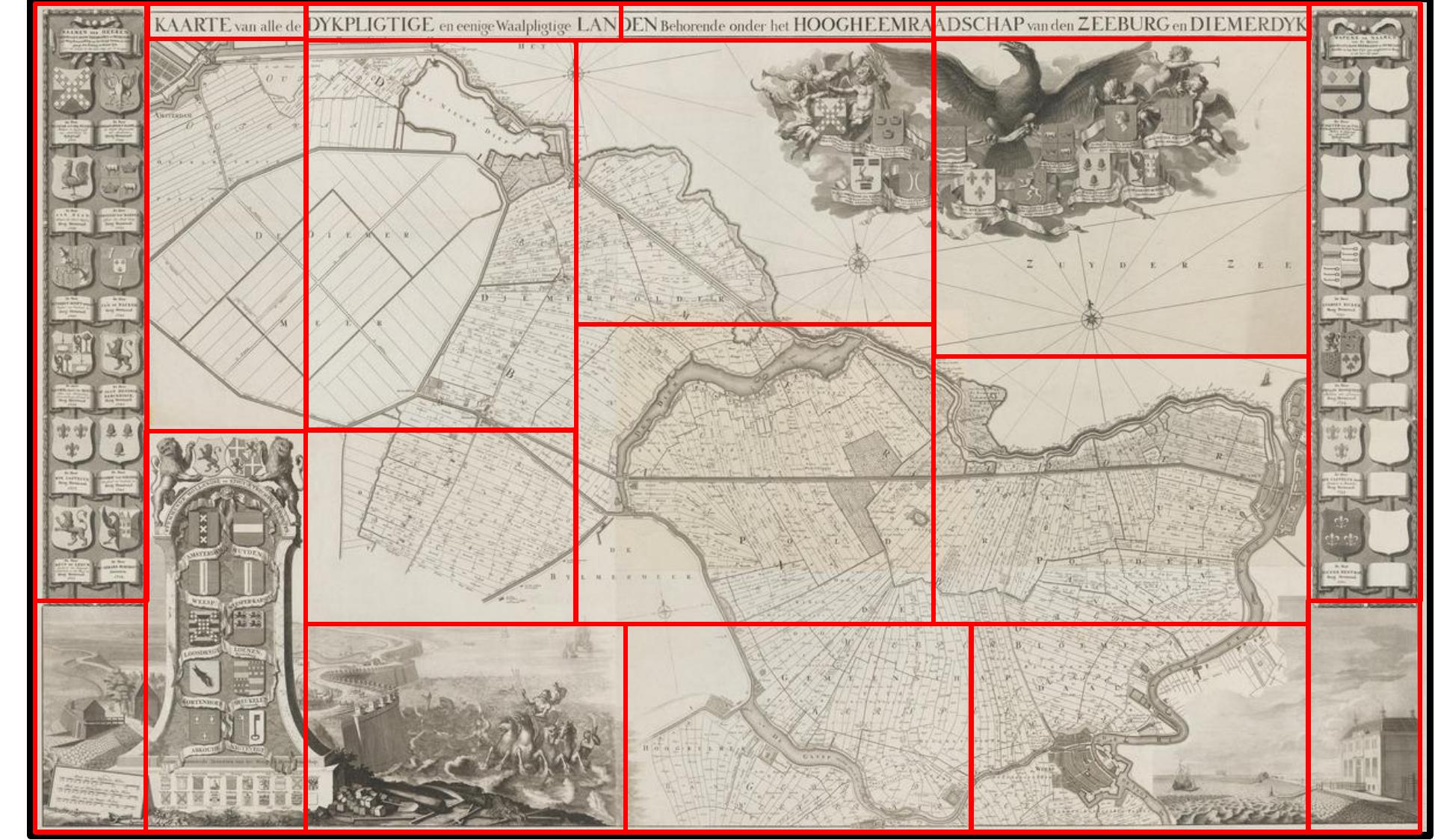 Mounting scheme wall map of the water control board of the