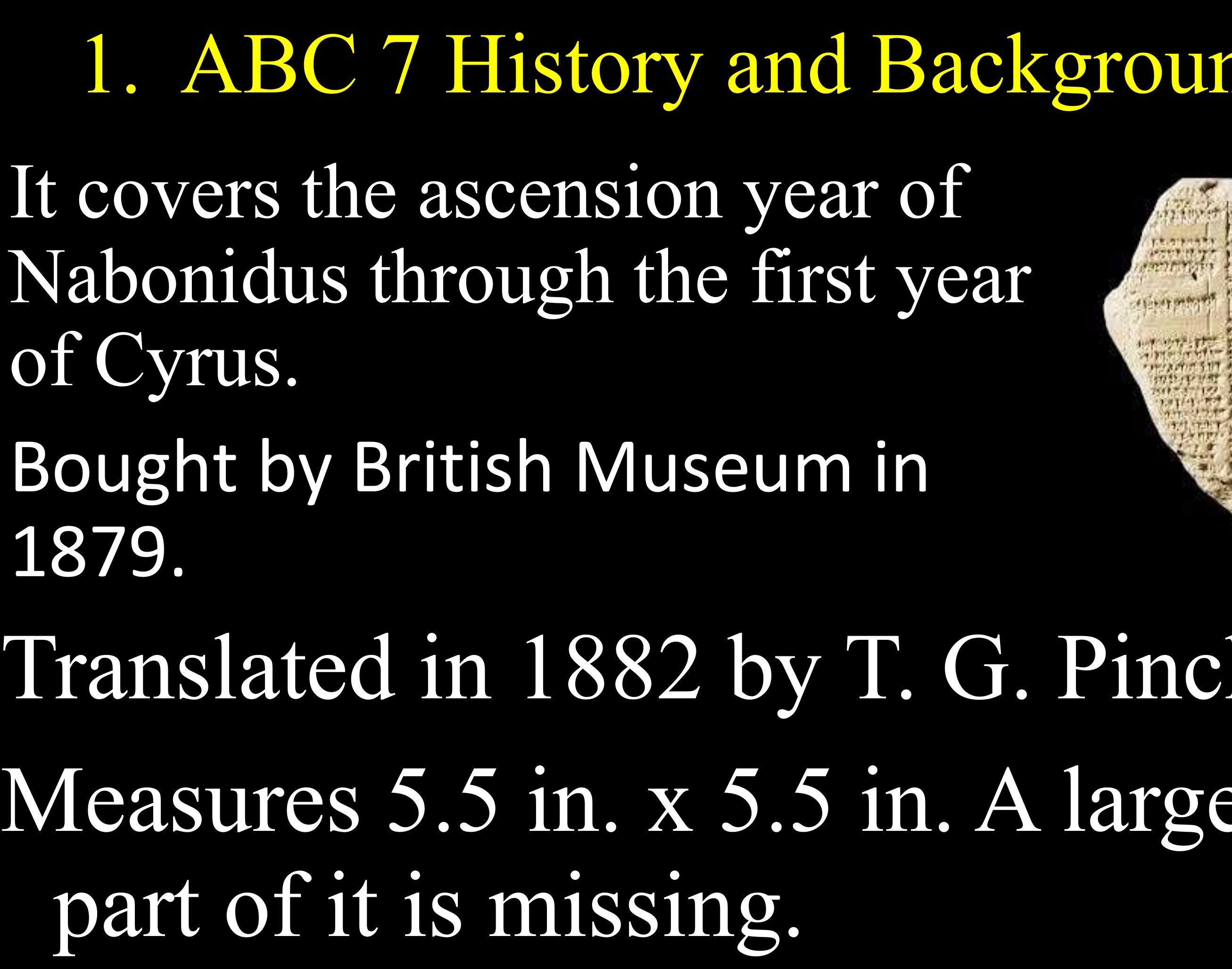 (PDF) Finding Daniel in the Lions' Den on The ABC 7 (Nabonidus Chronicle)