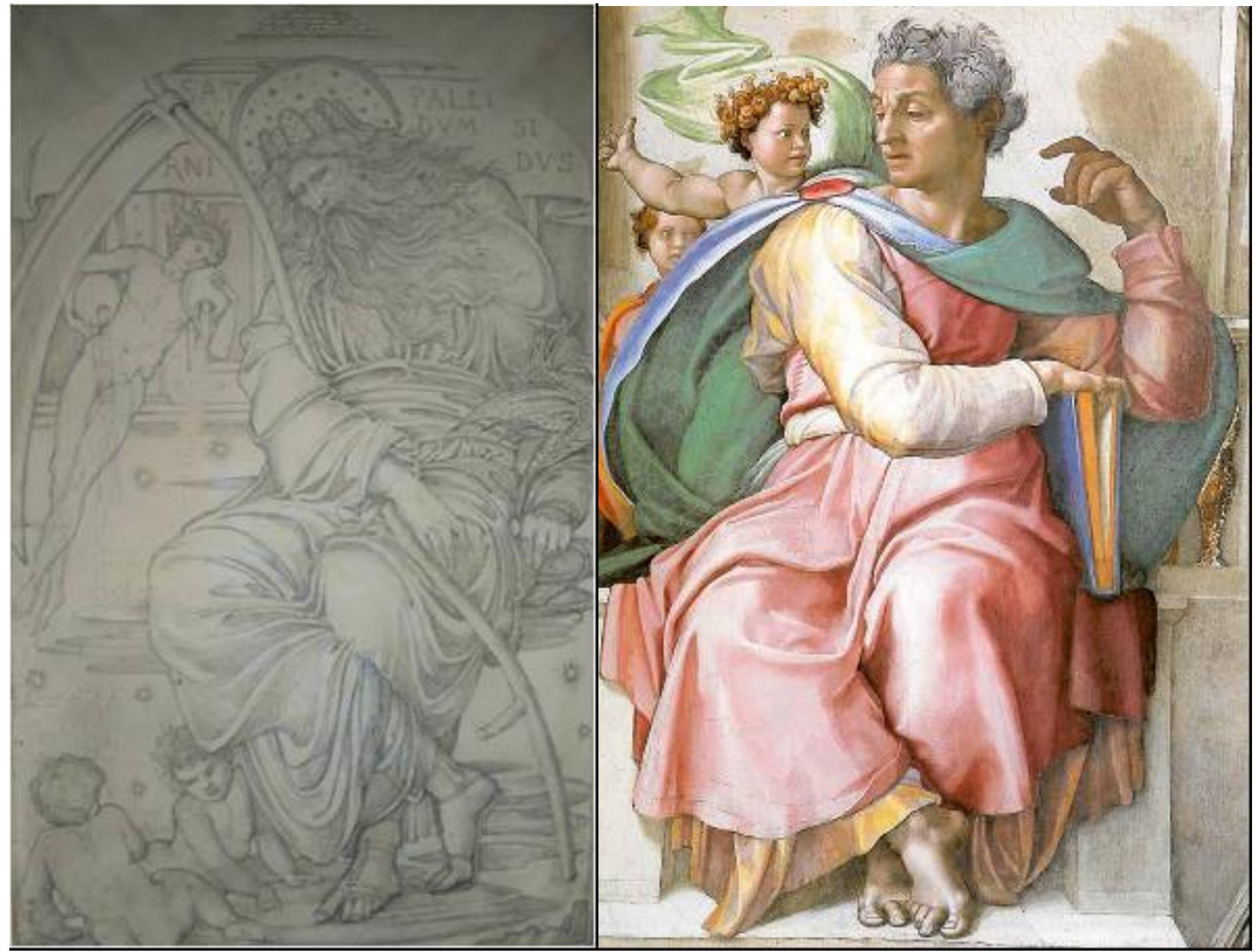 Edward burne-jones, saturn (saturn figure 25. michelangelo,