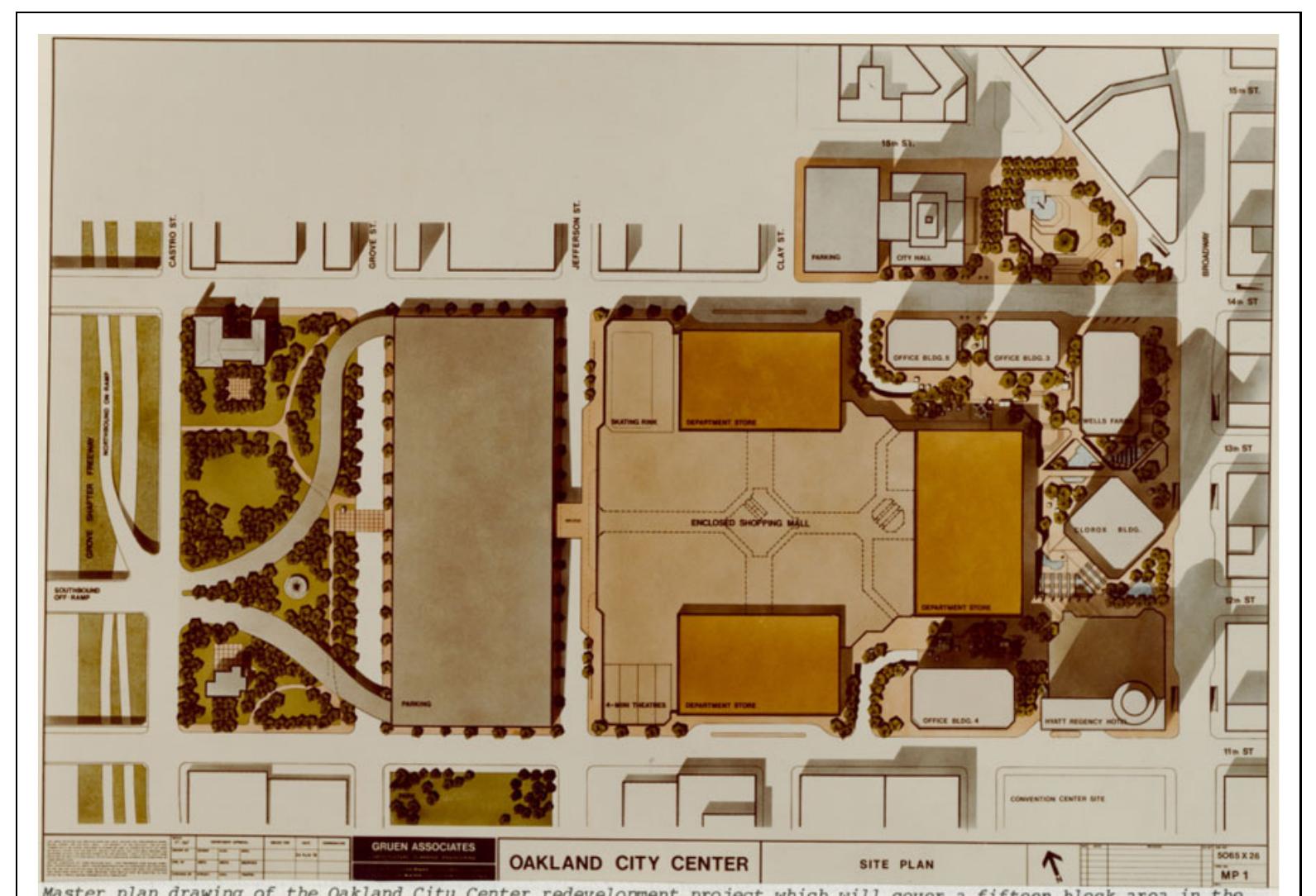 City center site plan. source: oakland redevelopment