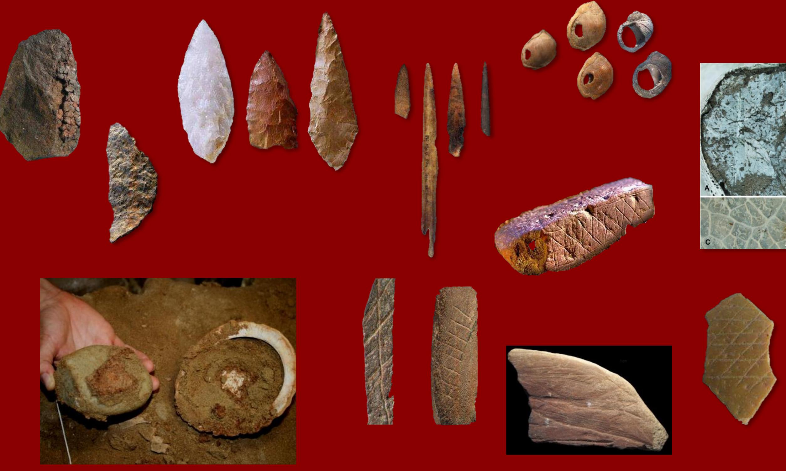 Figure 3 - The many meanings of red: Ochre use through time