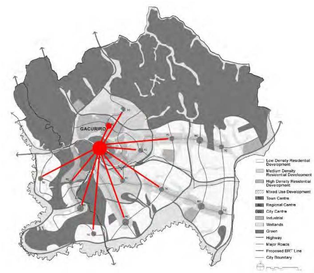 Kigali city master plan 2013. drawing by manlio michieletto,