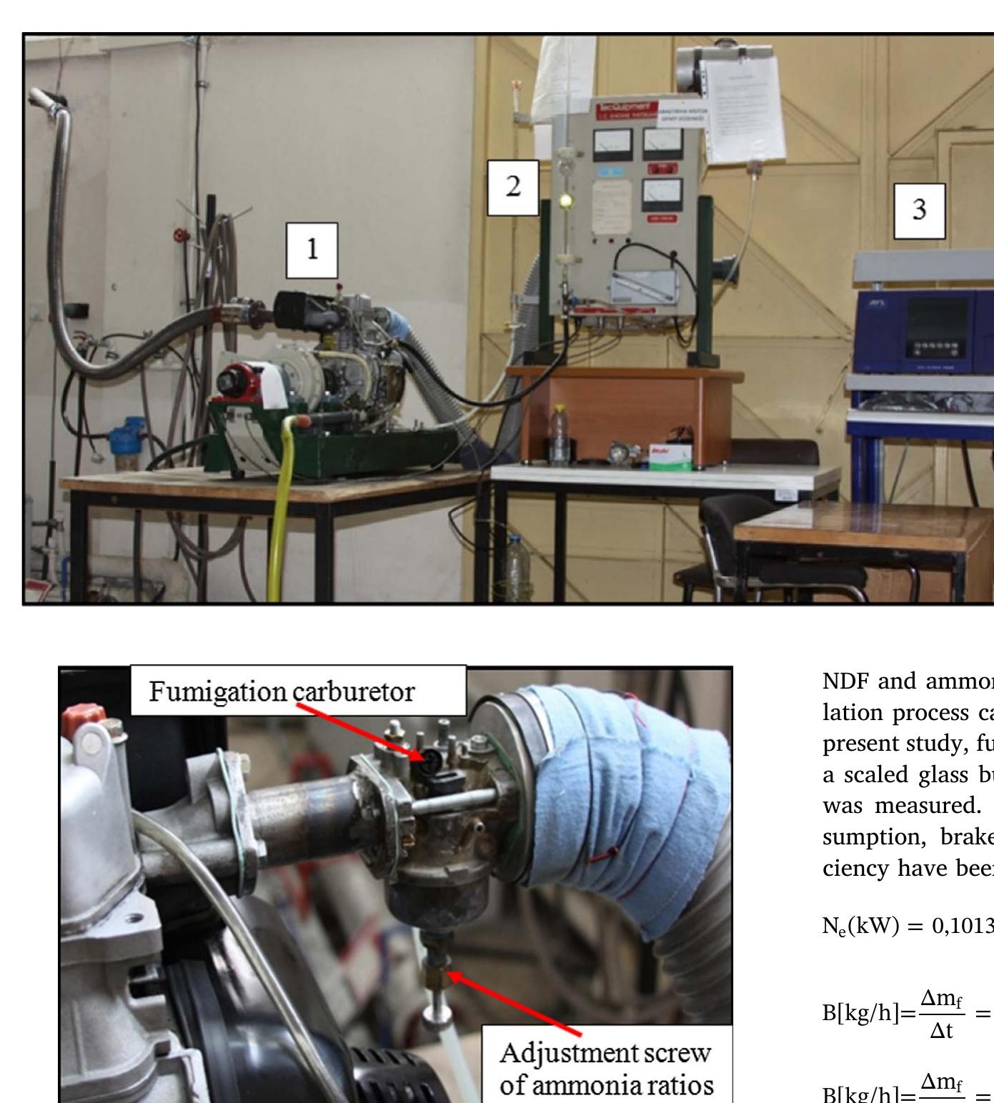The photograph of adapted fumigation carburetor, which used