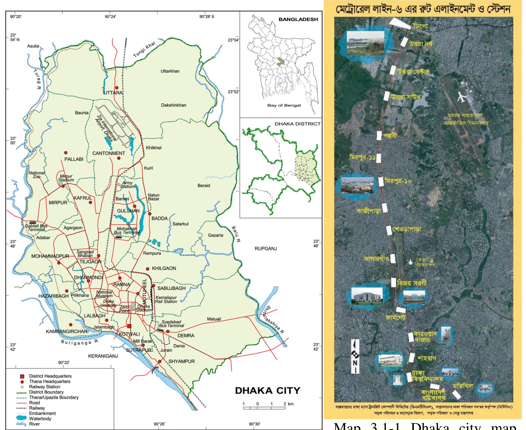 Map 3.1-2 road map of mrt line-6