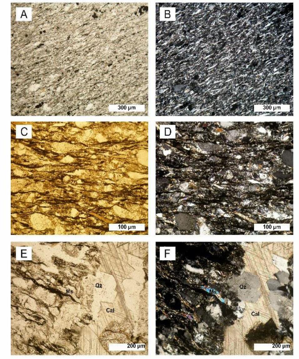 Petrographical composition of slate: a —structure of slate