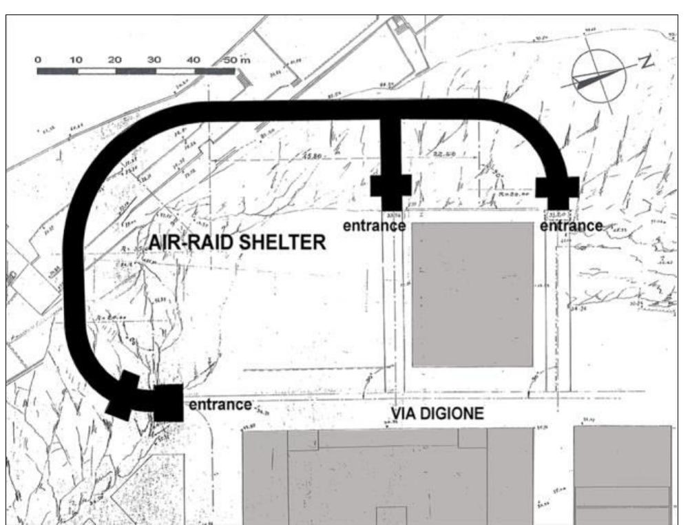 Via digione air-raid shelter general plan (processing