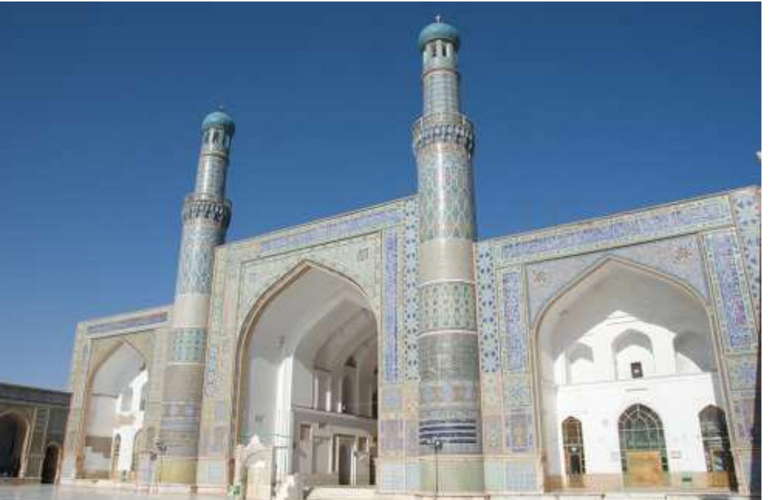 Herat jami masjid: west iwan. 1200-1498. ghurid; timurid,