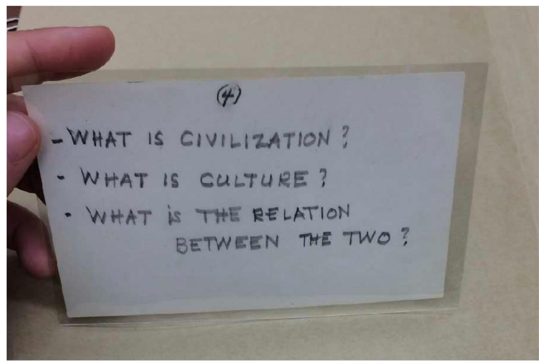 Ludwig mies van der rohe’s notes for his speeches. credit: