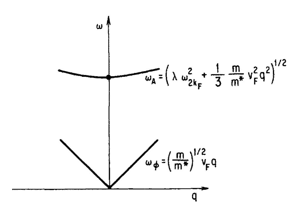 3. the dispersion relation of the phase and amplitude mode
