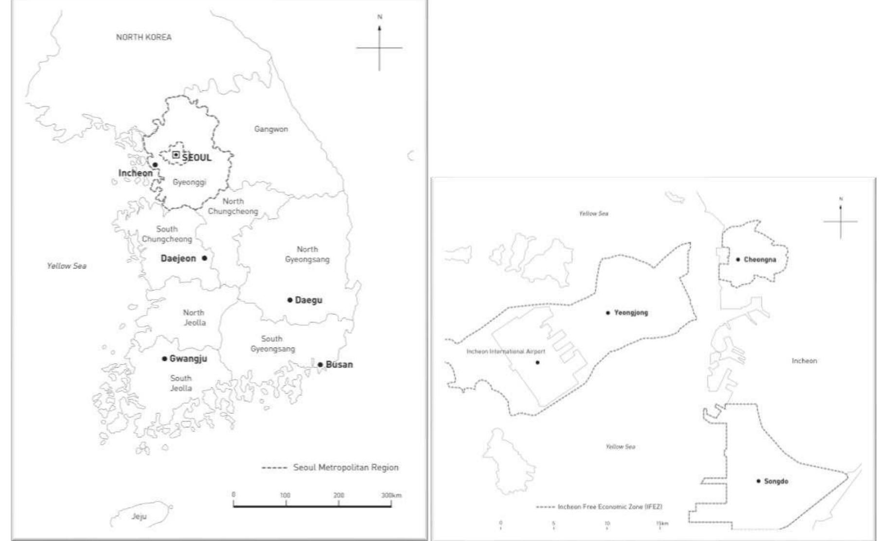 The location of songdo figure 1. the location of incheon