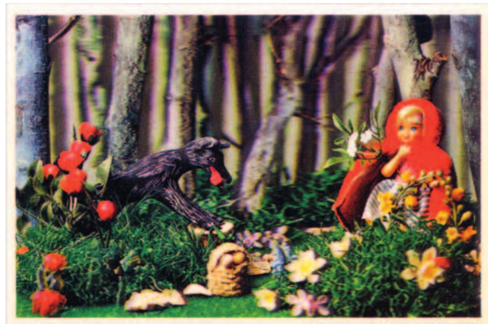 118: grafa, 3d postcard of little red riding hood made