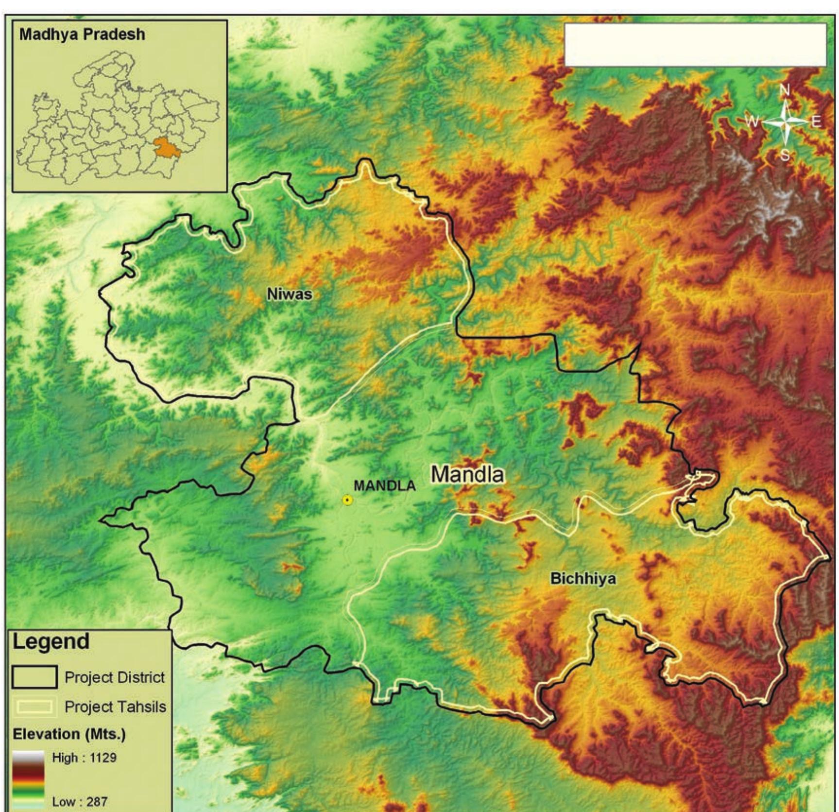 A large part of the district is occupied by the narmada
