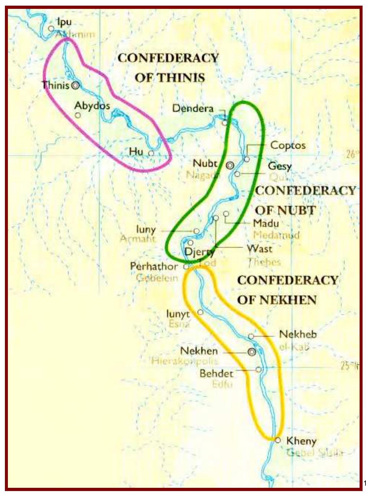 Figure 2 - The Nomes of Ancient Egypt